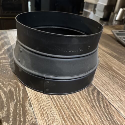 8”x7” black stove pipe reducer uncrimped 8x7-611P – The Coal Shop