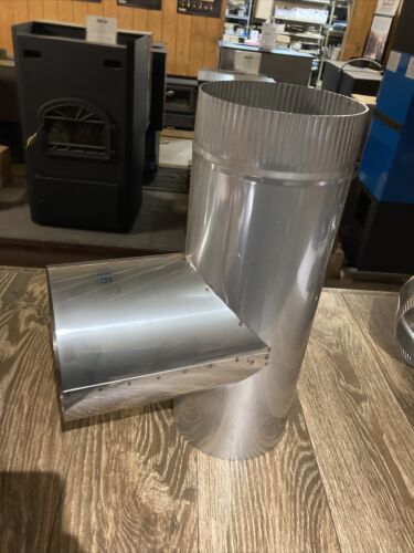 6” Stainless Steel Tee Stove Pipe Chimney 6 inch 316 Stainless HD Weld ...